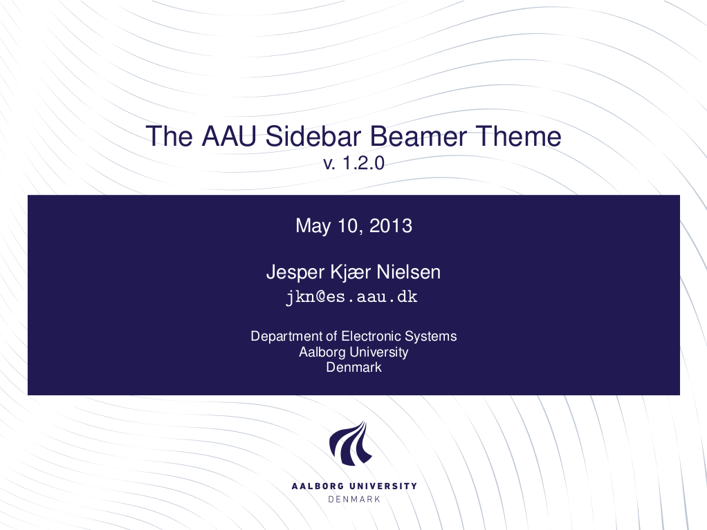 Official AAU Beamer Themes Poster Theme And Report Templates